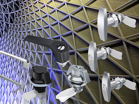 Industrial handles for enclosures, cabinets and drawers